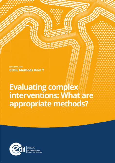 Evaluating Complex Interventions What Are Appropriate Methods Eval