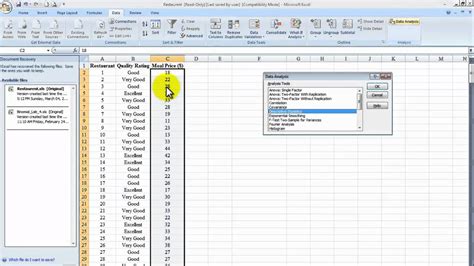 excel statistics using data analysis to find descriptive statistics
