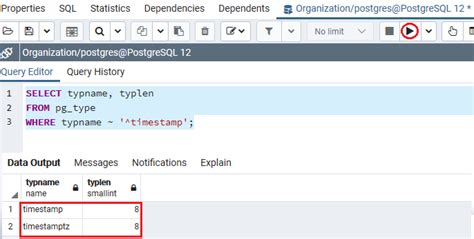 postgresql timestamp javatpoint