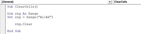 how to delete cell content in excel with simple vba how
