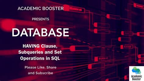 lecture 32 having clause subqueries and set operations in sql