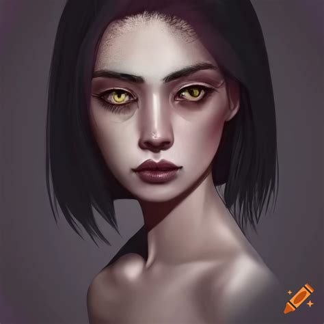 Dark And Moody Hyper Realistic Portrait Of An Androgynous Woman