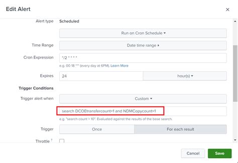 how to trigger an custom alert condition of multip splunk community