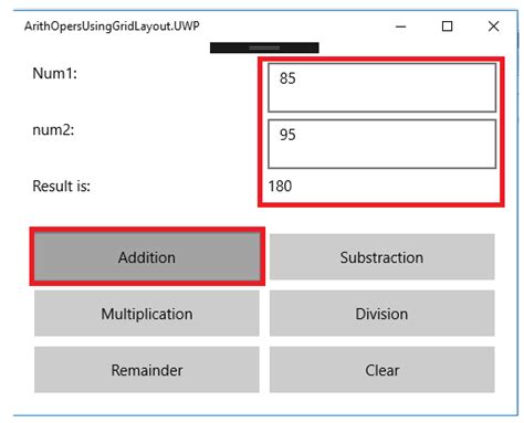 how to create a simple calculator using grid layout in xamarin forms