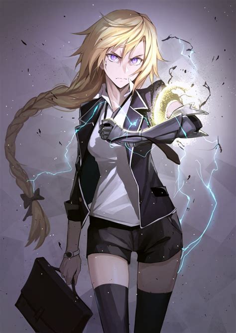 Safebooru 1girl Alternate Costume Angry Blonde Hair Braid Briefcase