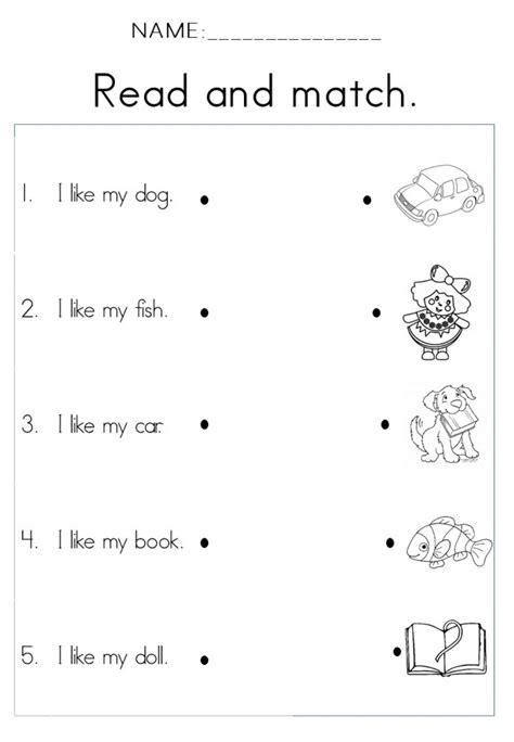 read simple sentences exercise