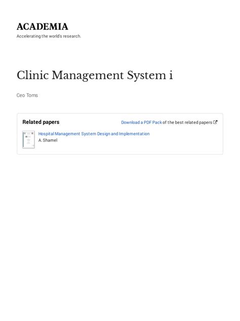 clinic management system project report with cover page v2 pdf use