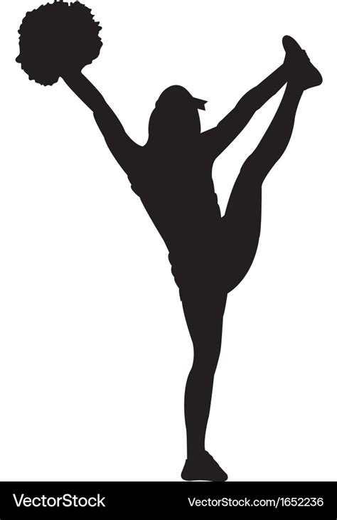 Cheerleader Silhouette Royalty Free Vector Image