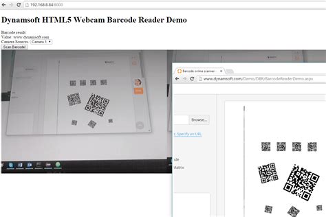 create a barcode reader using html5 javascript and jetty dynamsoft
