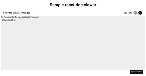 react doc viewer forked codesandbox