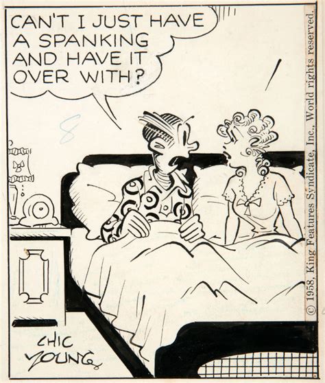 Hakes Chic Young Blondie Daily Framed Original Art Dagwood Wants A