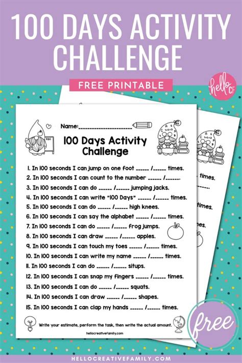 14 Free 100 Day Of School Printables Tons Of Activities And Ideas