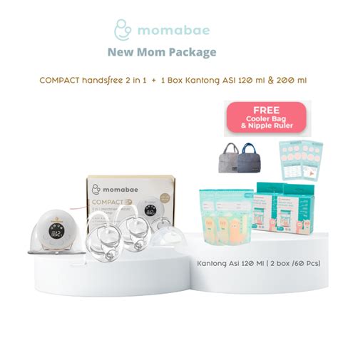 Jual Momabae Bundling Compact S Free Cooler Bag 2 In 1 Kantong Asi