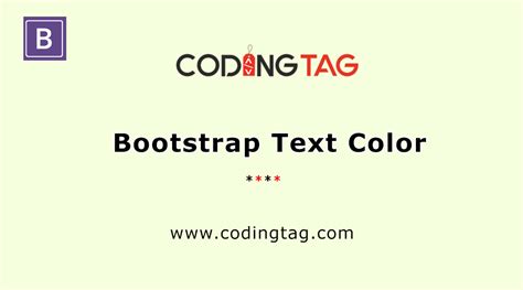 bootstrap text color tutorial online