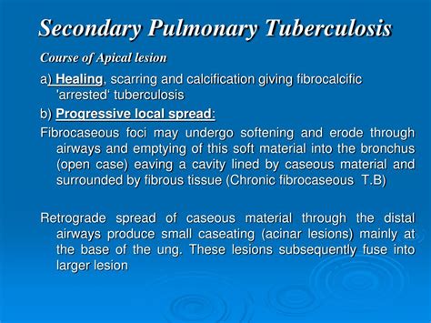 Ppt Lung Pathology Tuberculosis Powerpoint Presentation Free