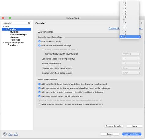 how to use java version 15 in eclipse 2020 09 stack overflow