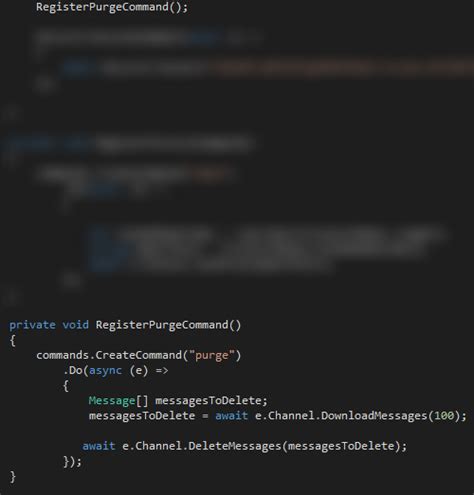 purge command for a discord bot in c stack overflow