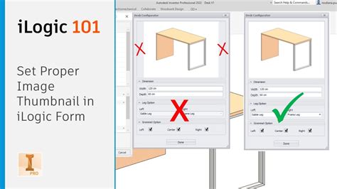 autodesk inventor ilogic basic set proper image thumbnail in ilogic