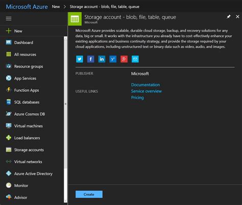 working with azure storage blobs using core