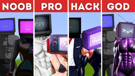Skibidi Toilet All Characters Pixel Art Noob Pro Hacker God 7