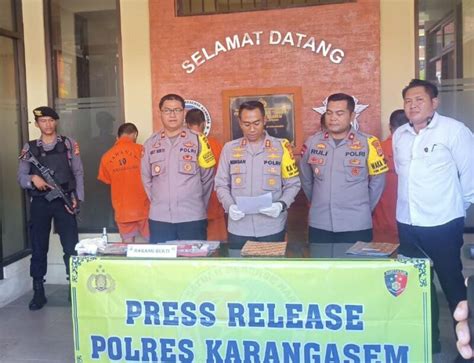 Terlibat Penyalahgunaan Narkoba Polres Karangasem Amankan Kurir Dan