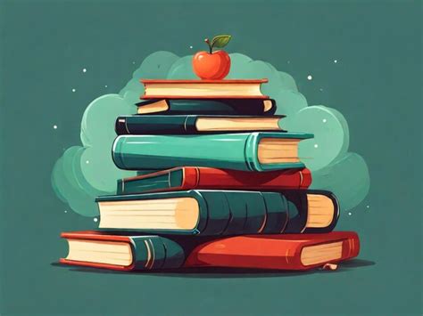 Premium Photo Stack Of Multi Colored Books Vector Illustration