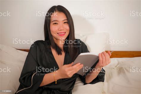 Lifestyle Portrait Of Young Beautiful And Sweet Asian Korean Woman In