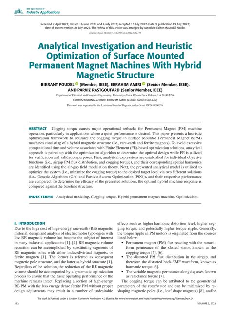 pdf analytical investigation and heuristic optimization of surface
