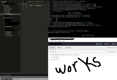 add package json to cypress directory for es module compatibility