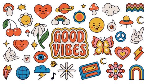 70s Groovy Vector Hd Png Images Retro 70s Groovy Elements Power Good