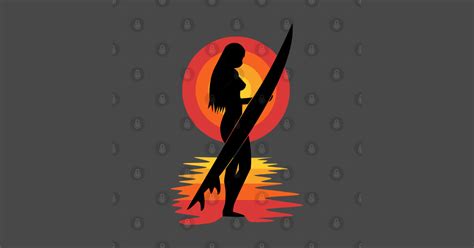 Surfer Girl Silhouette Sunset Surfer Girl Posters And Art Prints