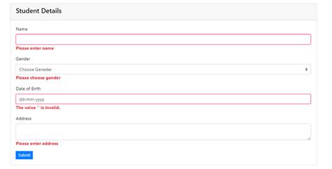 validation message and validation summary tag helper in asp mvc