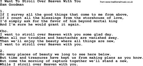 I Want To Stroll Over Heaven With You Apostolic And Pentecostal Hymns