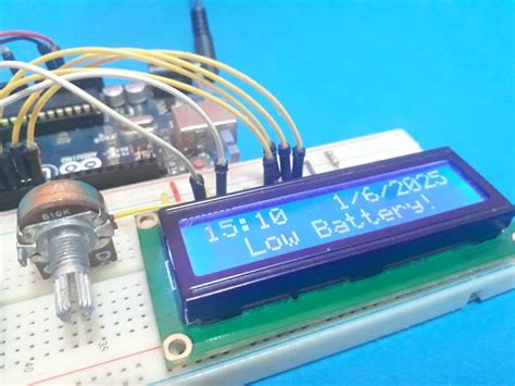 real time clock battery monitoring system arduino