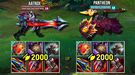 2000 Ad Pantheon Vs Aatrox Full Build Fights And Best Moments Youtube