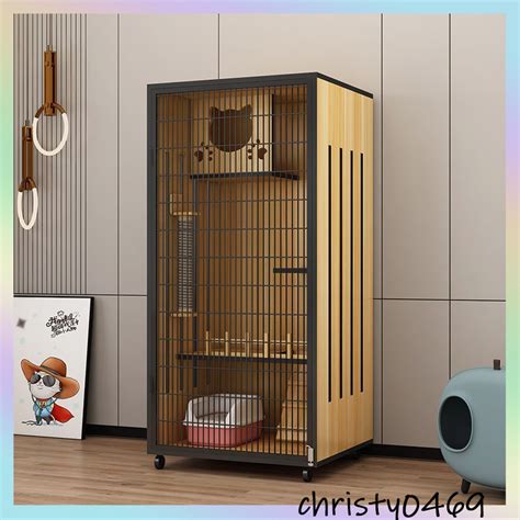 Cat House Cat Cage Home Cat Cabinet Solid Wood Super Large Free Space