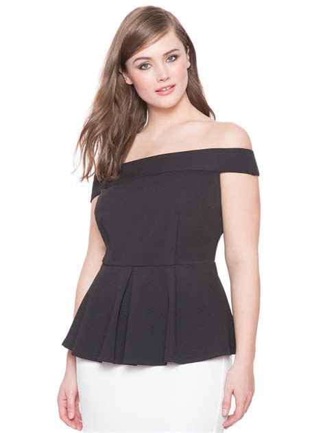 Pleated Peplum Top Womens Plus Size Tops Plus Size Tops Peplum