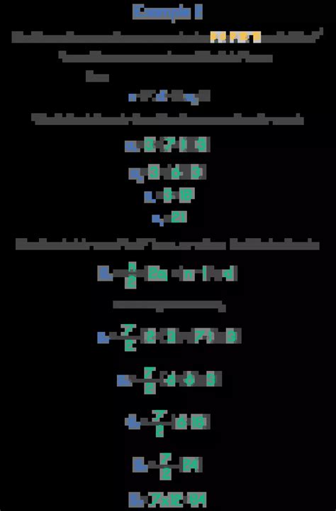 arithmetic sequence formula it s derivation and calculation