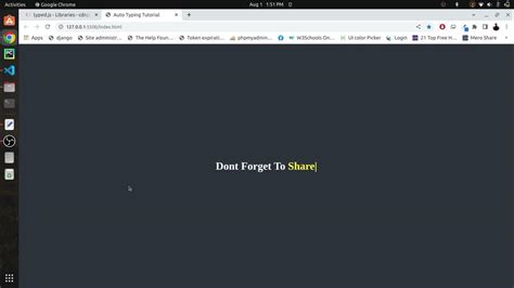 typing animation using html css and javascript typed js