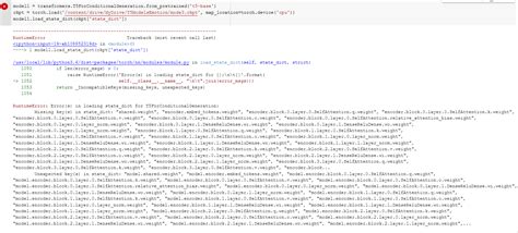 error while loading model file ckpt file missing key s in state
