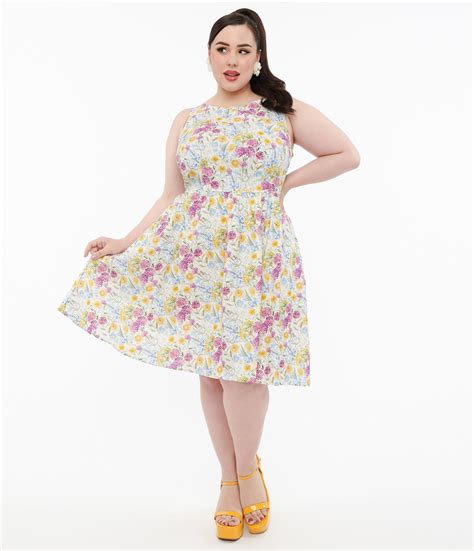 Plus Size Retro Dresses 50s 60s 70s 80s 90s