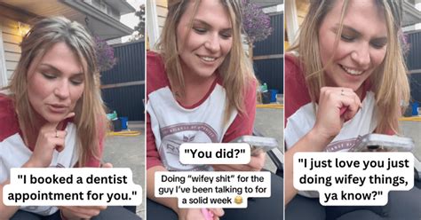 Woman Does Wifey Things To Try To Scare Off The Man She Has Been