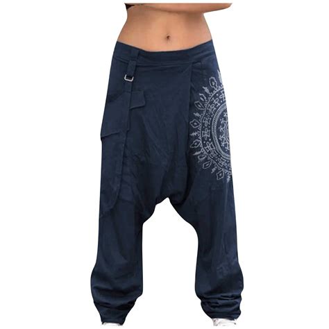 Buy Mens Harem Hippie Pants Baggy Boho Low Crotch Lounge Wide Leg
