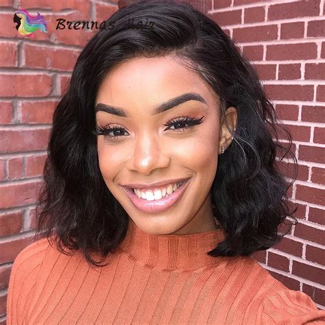 Pre Plucked Lace Front Human Hair Wigs Black Women Glueless Brazilian