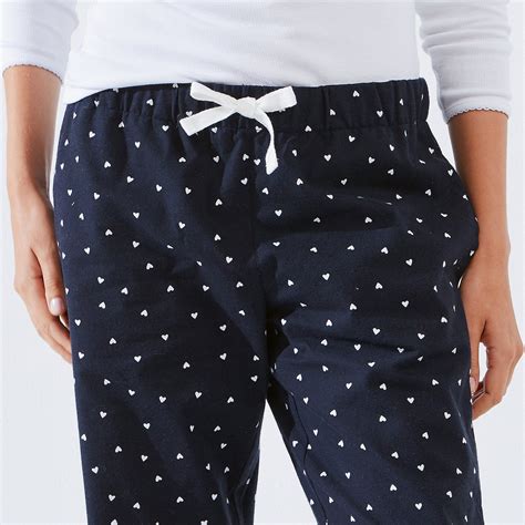 Brushed Heart Flannel Pyjama Bottoms Nightwear The White Company