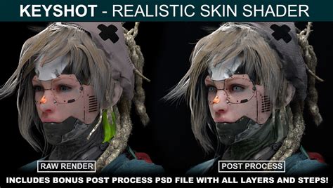 realistic skin shader for keyshot texture cgtrader