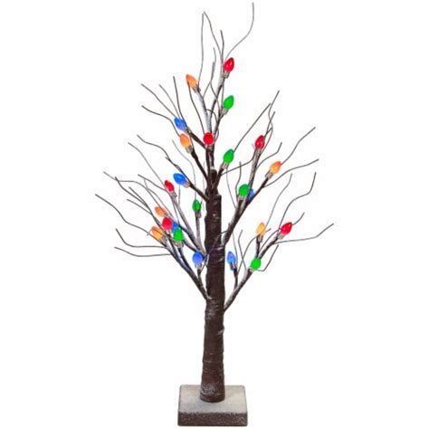Northlight 24 Led Lighted Frosted Tabletop Christmas Tree Multi Color