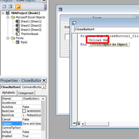 how to close excel form in vba howtech