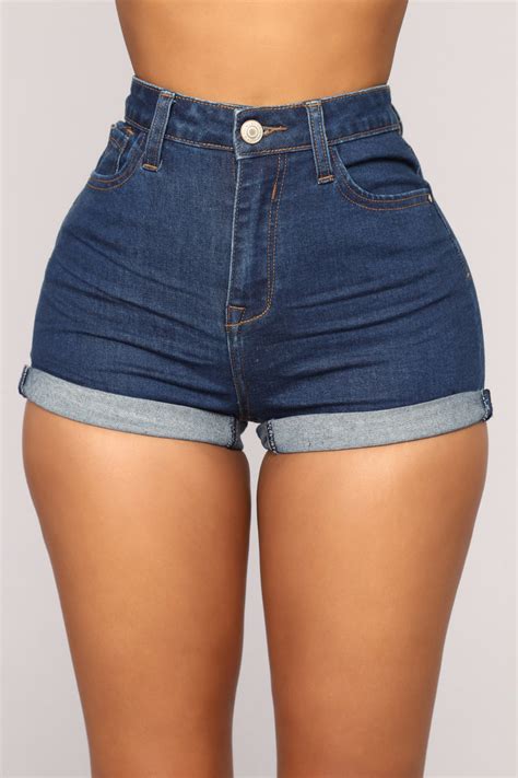 Fave High Waist Denim Shorts Dark Denim Fashion Nova Jean Shorts