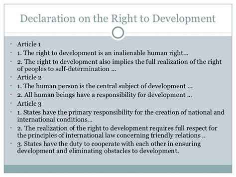 Right To Development